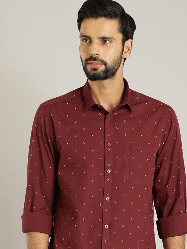 Buy Men Printed Full Sleeve Cotton Shirt Online Indian Terrain