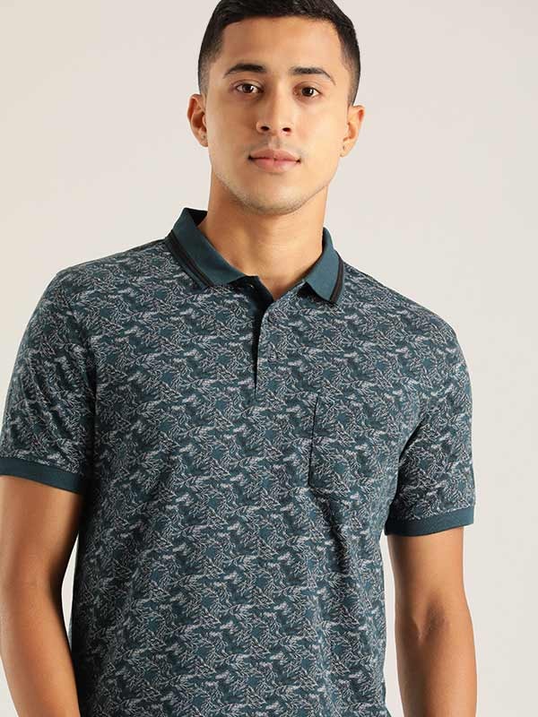 Buy Men's Printed Polo T-Shirt Online | Indian Terrain