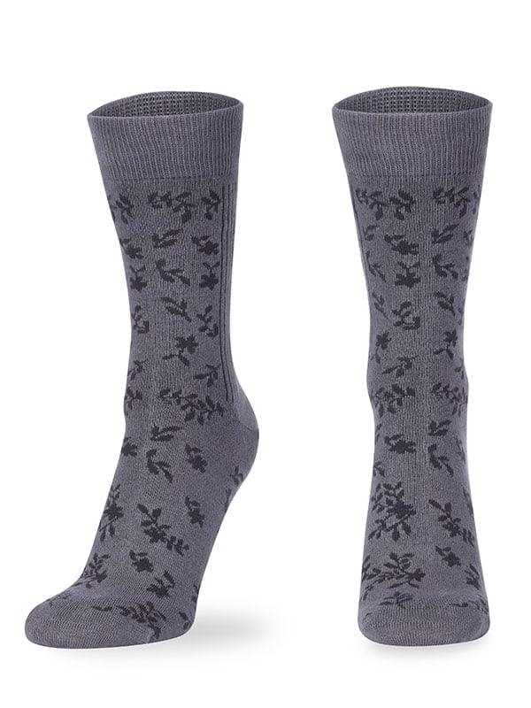 Buy Floral Printed Cotton Full Length Socks Online | Indian Terrain